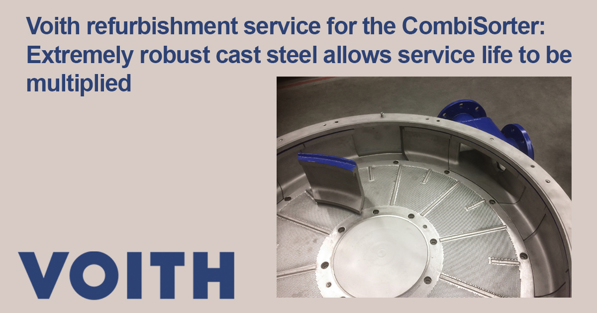 Voith refurbishment service for the CombiSorter: