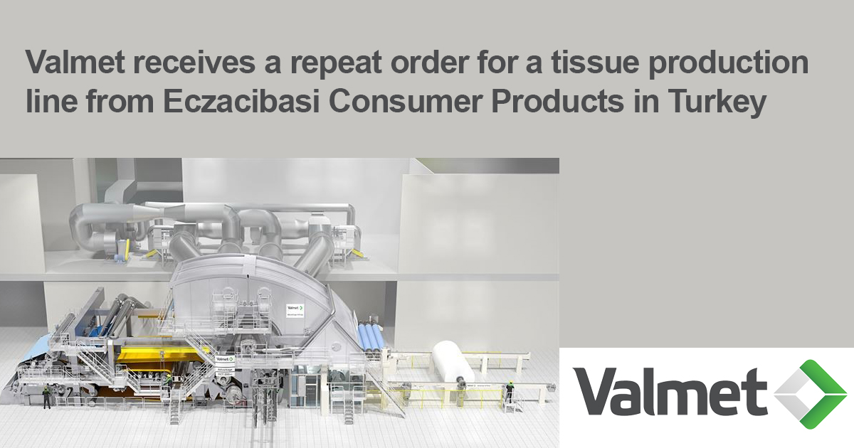 Valmet receives repeat order for a tissue production line from Eczacibasi