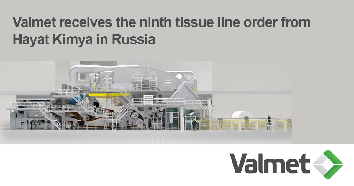 Valmet receives the ninth tissue line order from Hayat Kimya