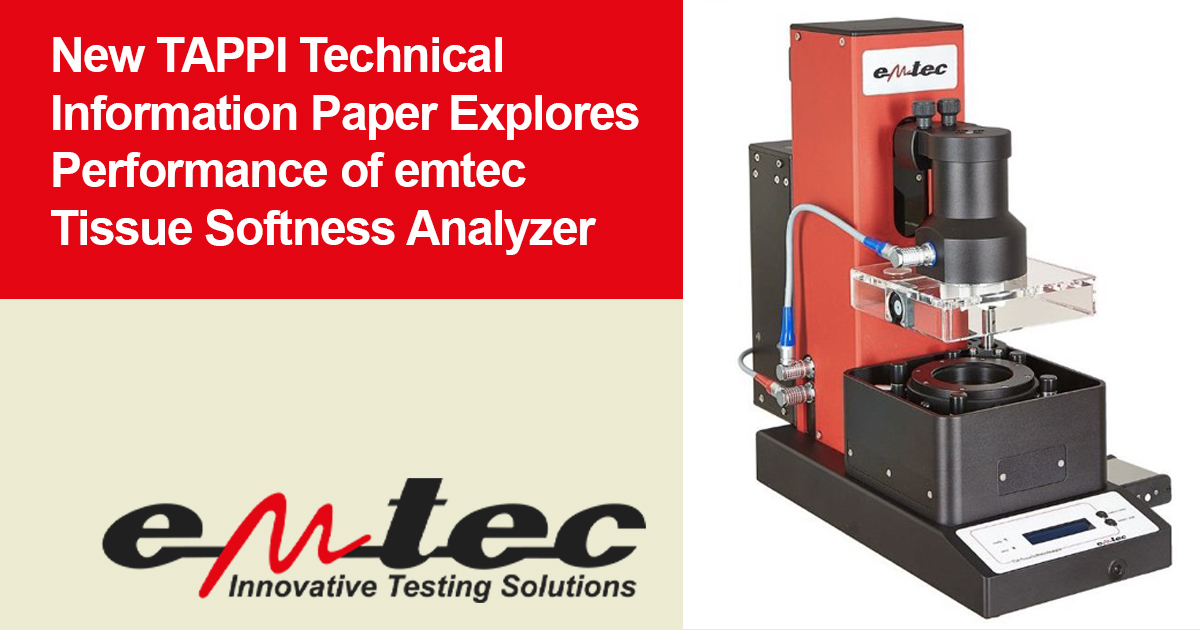 New TAPPI Technical Information Paper Explores Performance of emtec Tissue Softness Analyzer