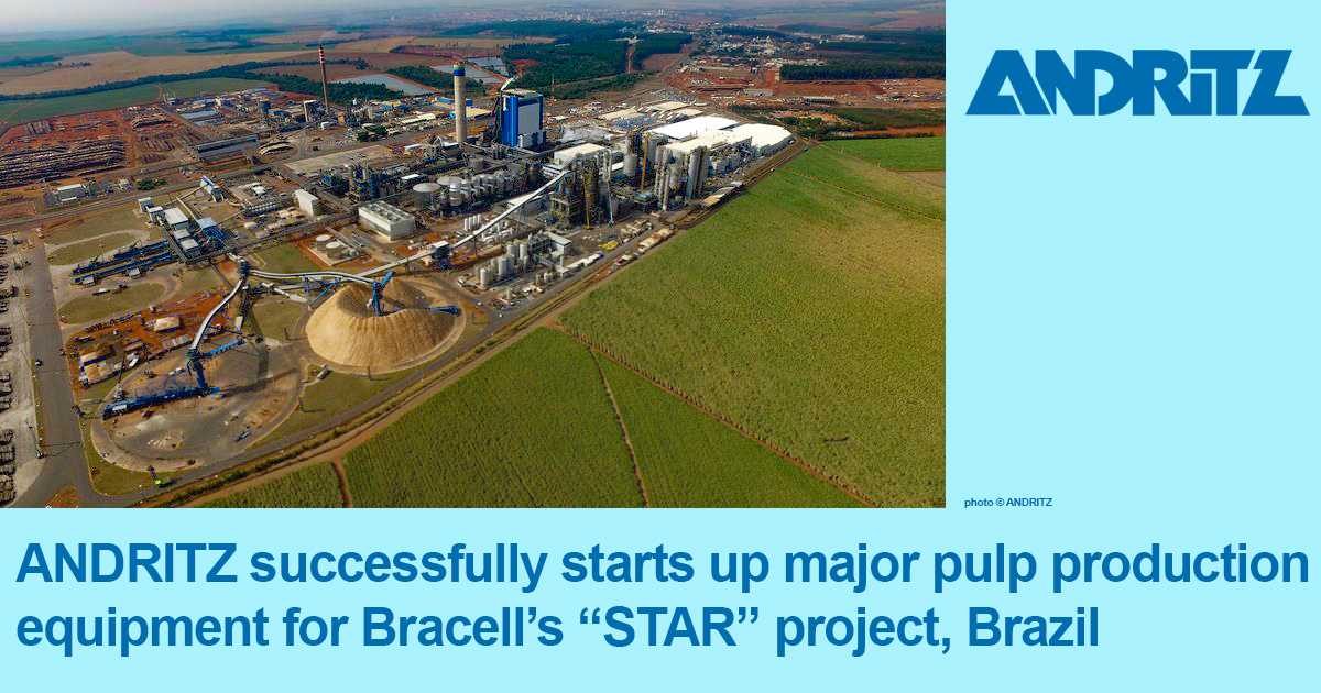 ANDRITZ successfully starts up major pulp production equipment for ...