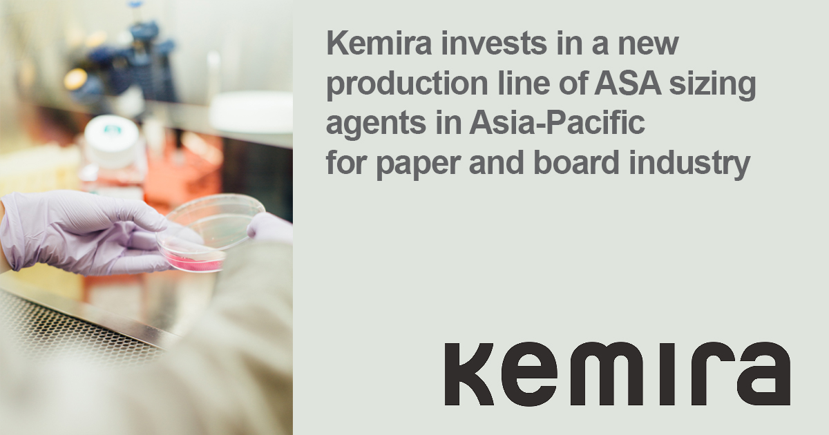 Kemira invests in a new production line of ASA sizing agents in Asia ...