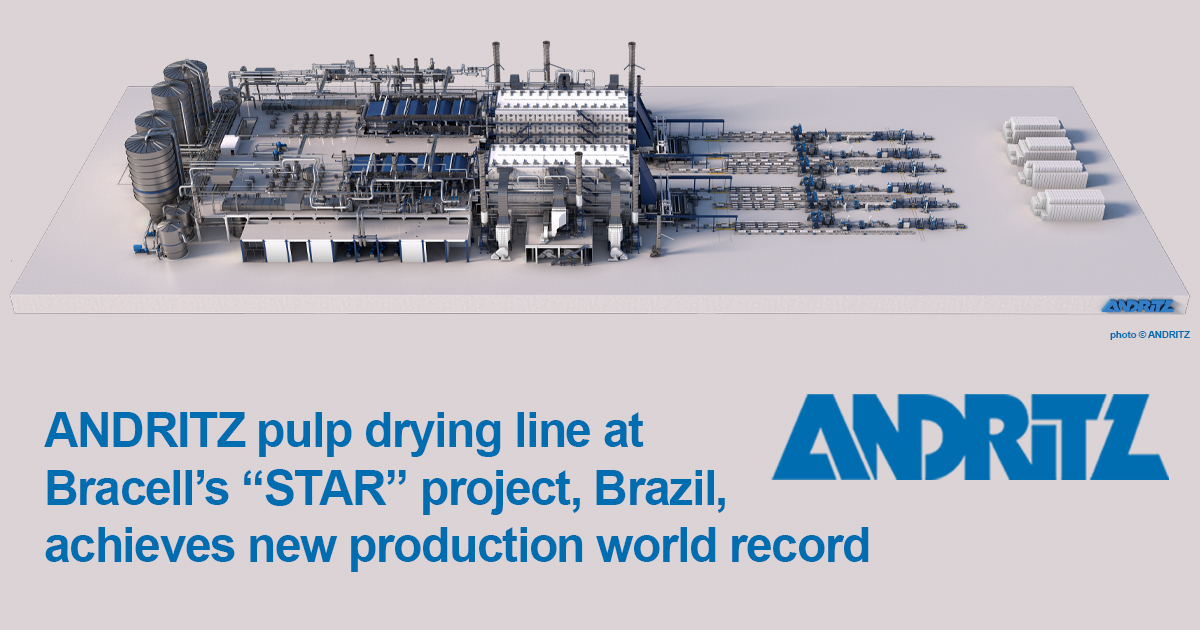 ANDRITZ pulp drying line achieves new production world record