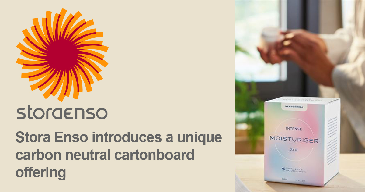 Stora Enso introduces a unique carbon neutral cartonboard offering