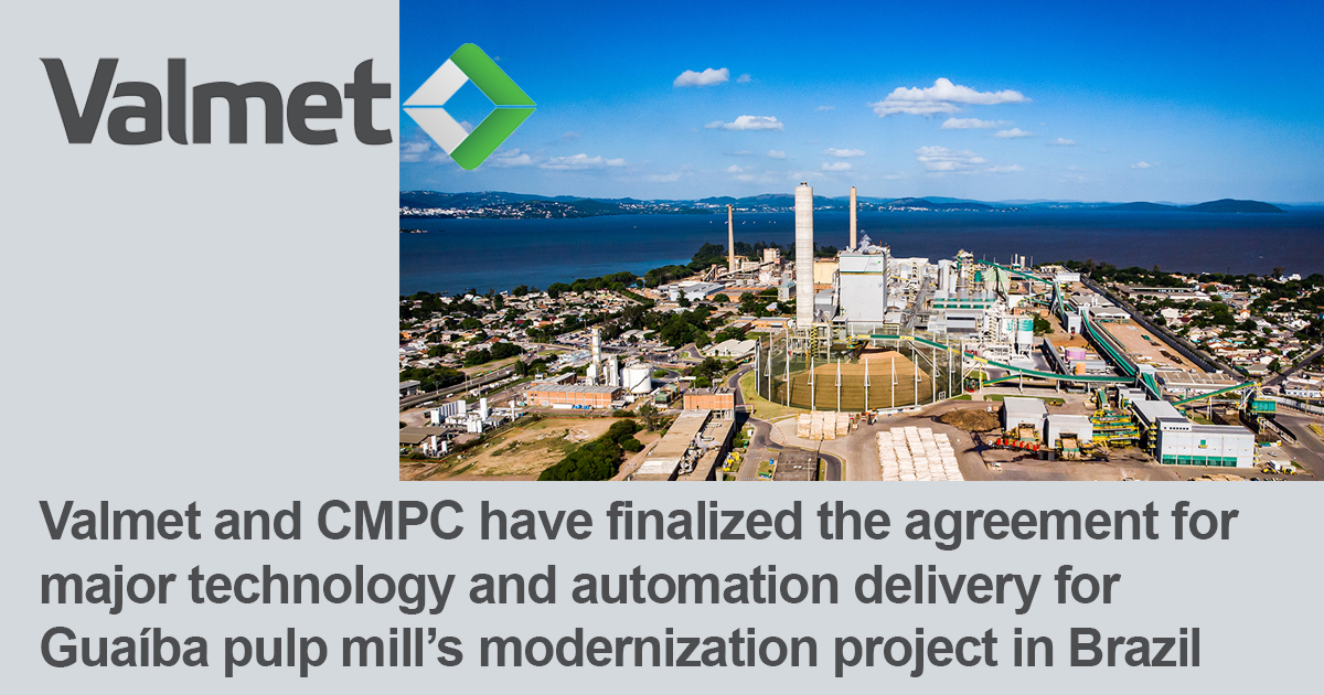 Valmet and CMPC finalizes agreement for Guaíba pulp mill’s modernization