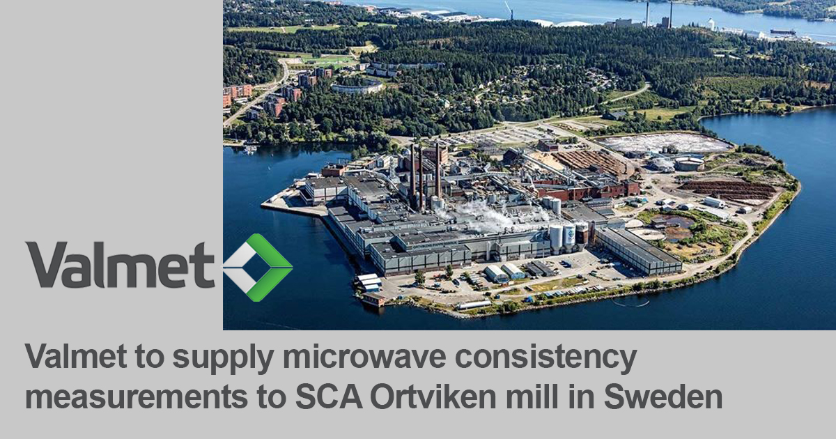 Valmet to supply microwave consistency measurements to SCA Ortviken