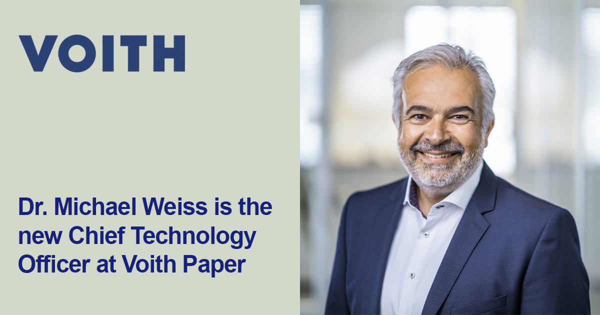 Dr. Michael Weiss is the new Chief Technology Officer at Voith Paper