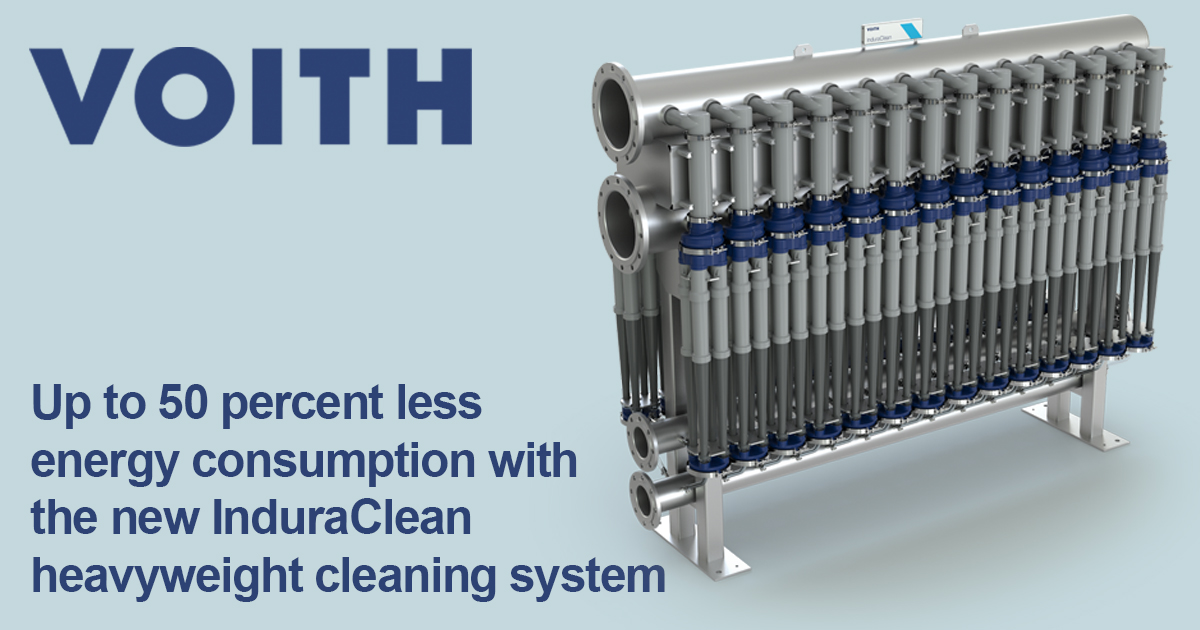 Up to 50 percent less energy consumption with the new Voith InduraClean ...