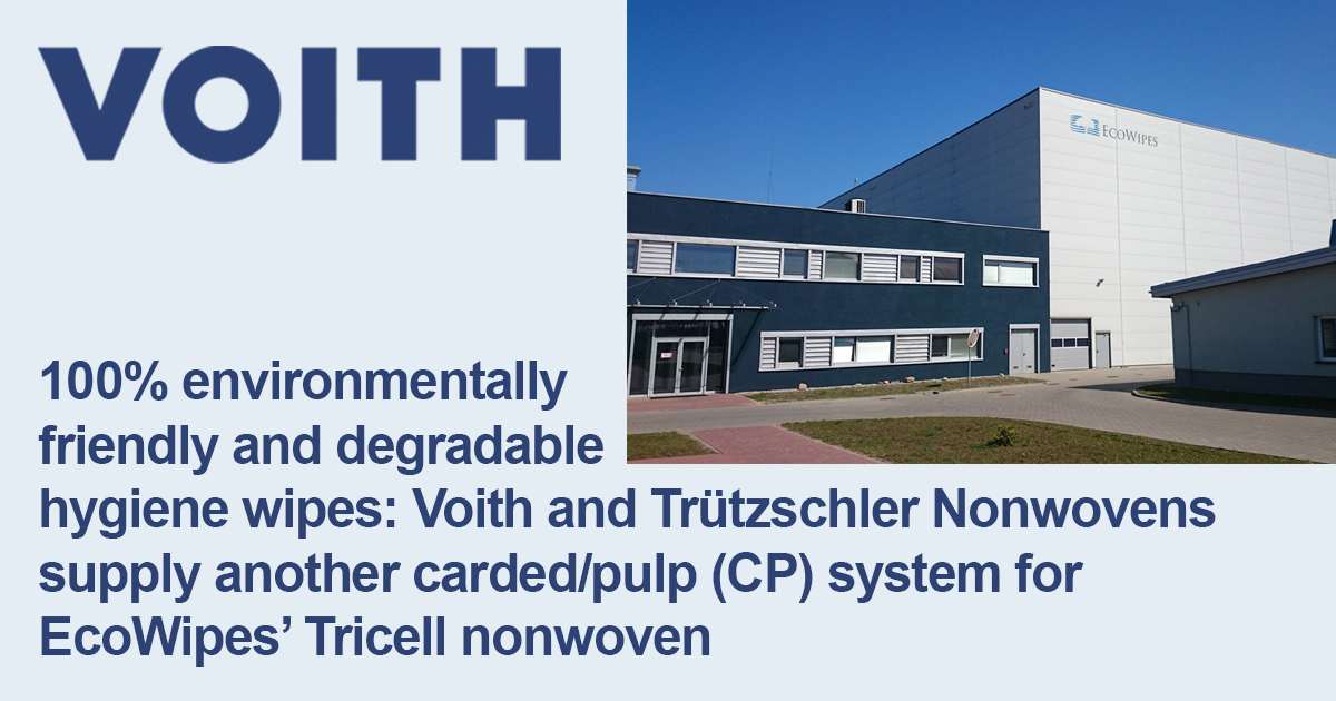 Voith and Trützschler Nonwovens supply another carded/pulp system for ...