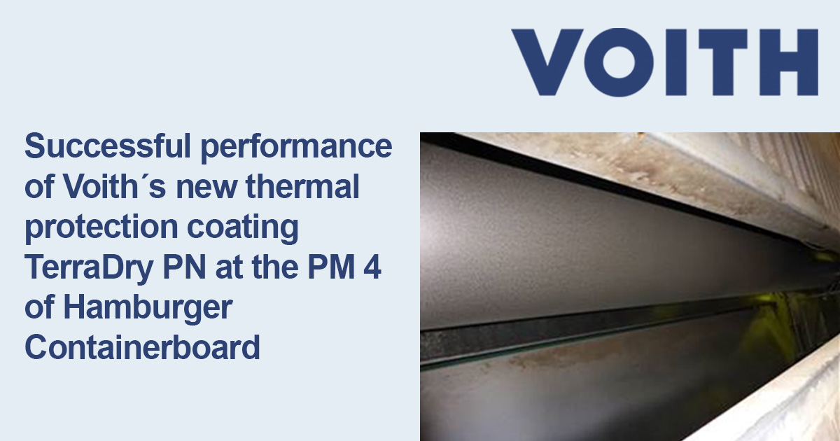 Successful performance of Voith´s new thermal protection coating ...