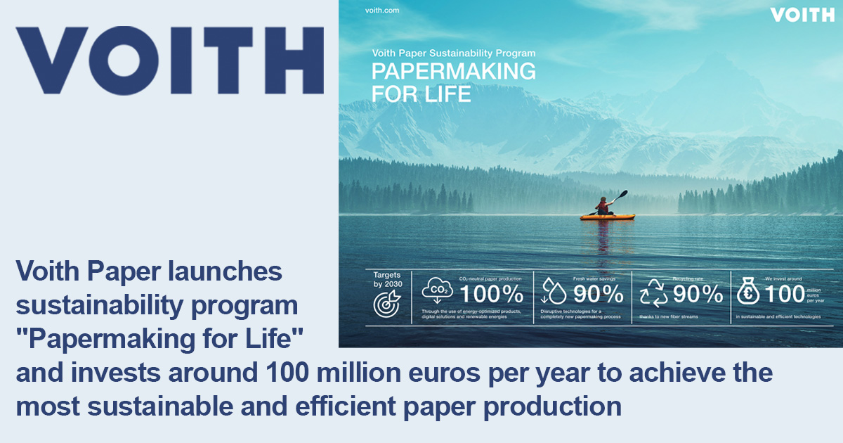Voith Paper launches sustainability program “Papermaking for Life”