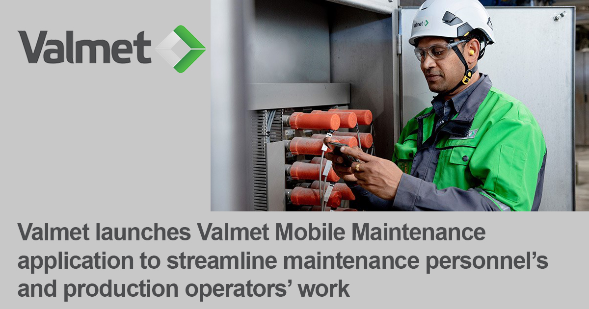 Valmet launches Valmet Mobile Maintenance application