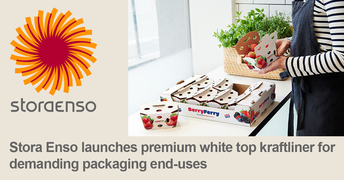 Stora Enso launches premium white top kraftliner for demanding ...