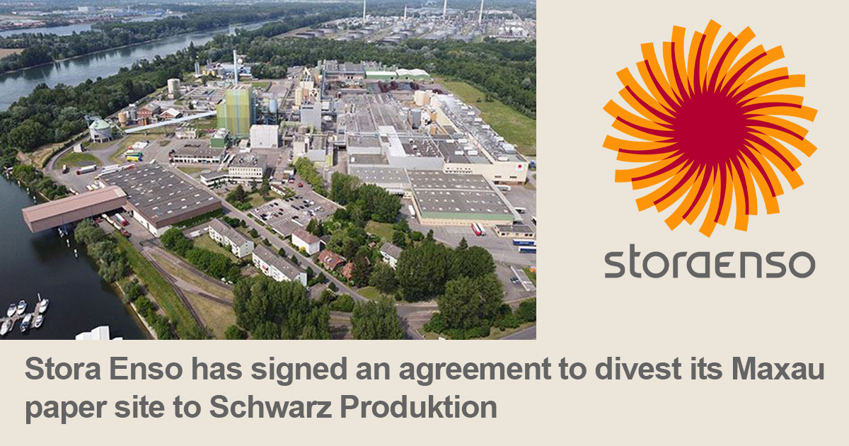 Stora Enso signs agreement to divest its Maxau paper site to Schwarz ...