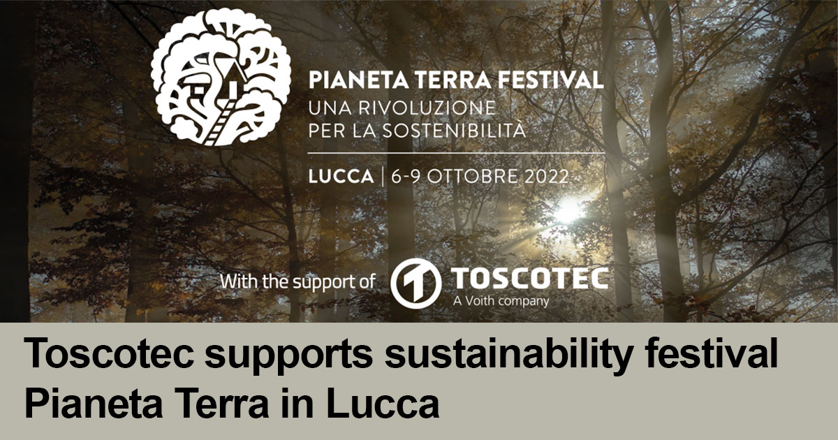 Toscotec supports sustainability festival Pianeta Terra in Lucca