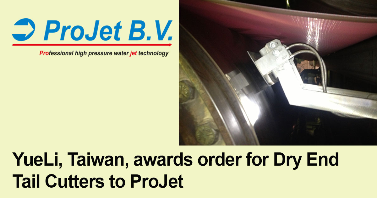 YueLi, Taiwan, awards order for Dry End Tail Cutters to ProJet