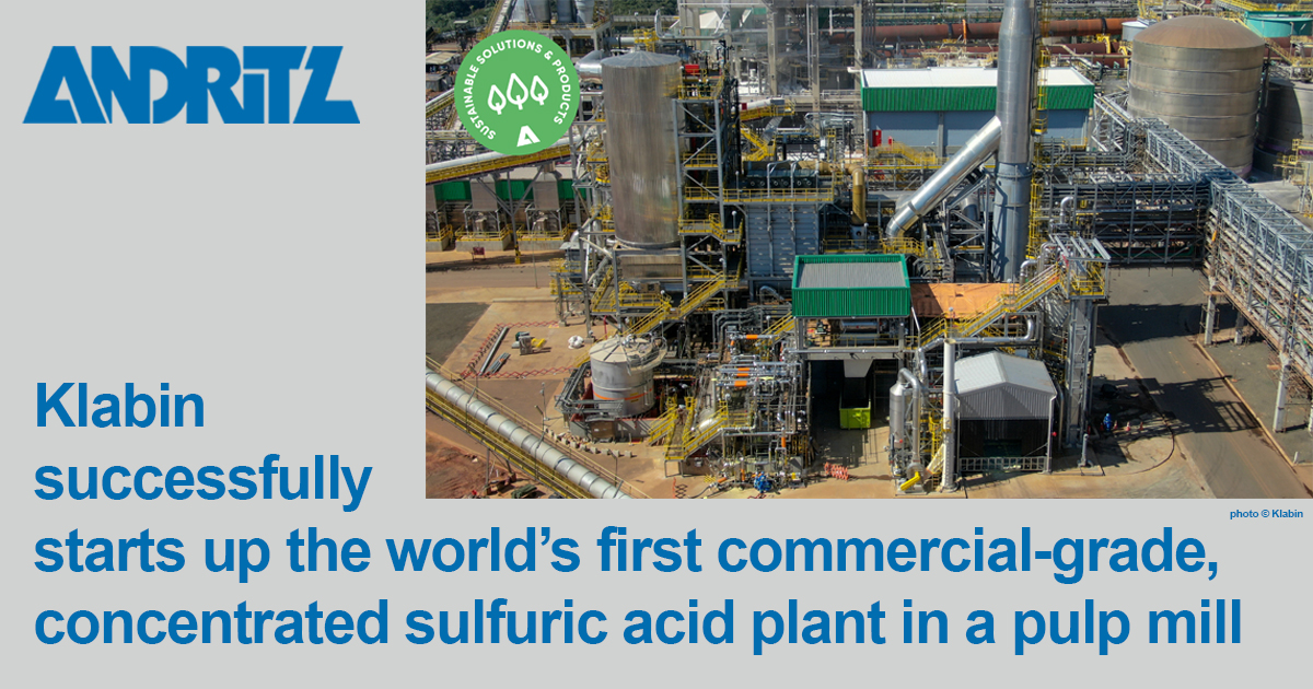 Klabin successfully starts up the world’s first pulp mill, concentrated ...