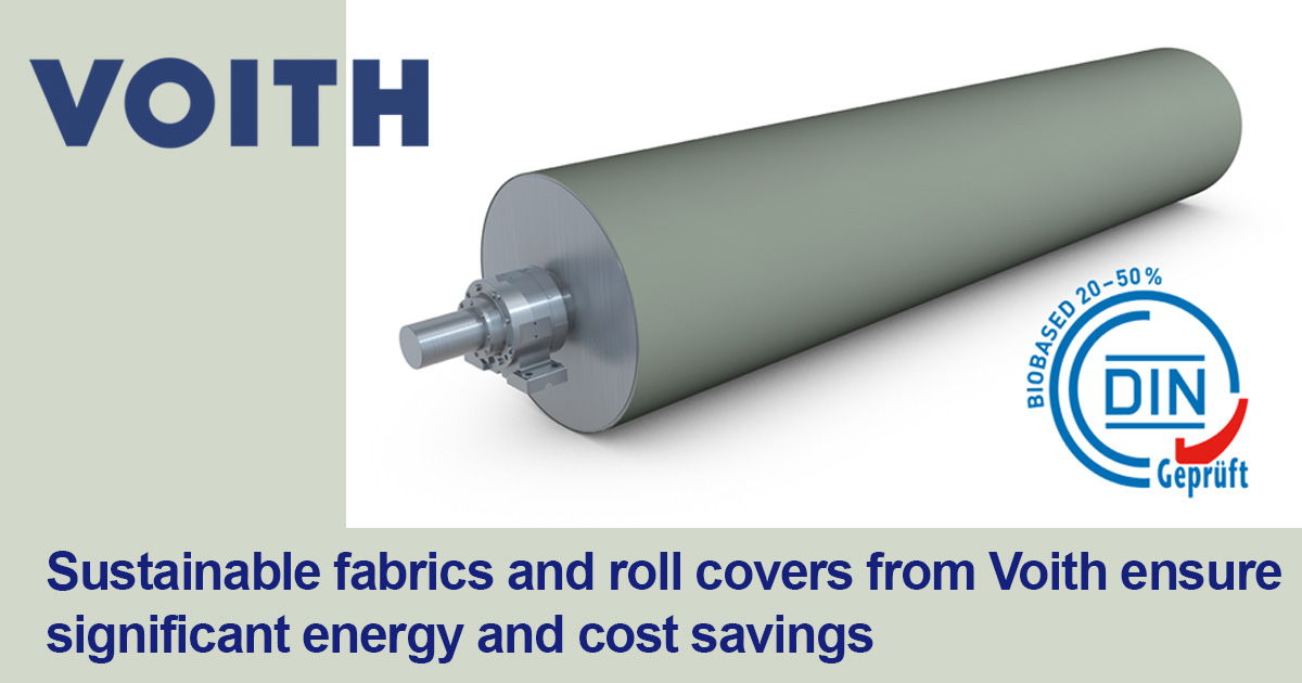Sustainable fabrics and roll covers from Voith ensure significant ...