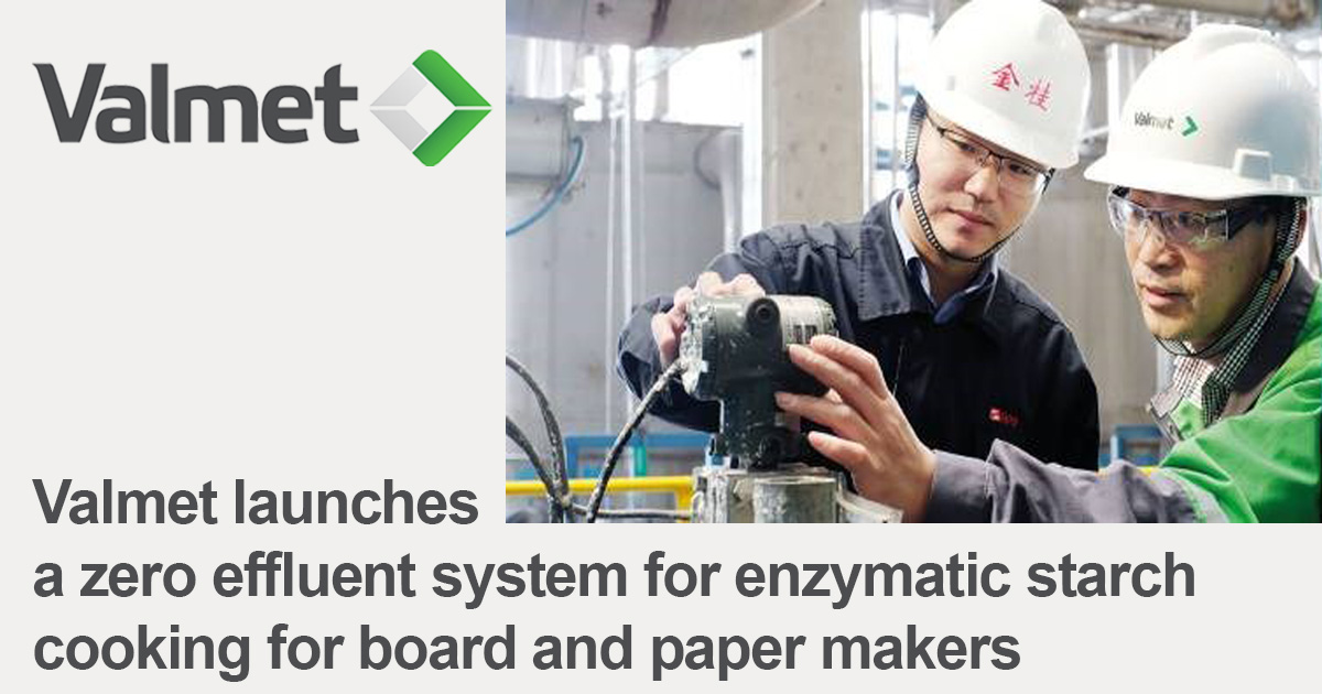 Valmet launches a zero effluent system for enzymatic starch cooking for ...