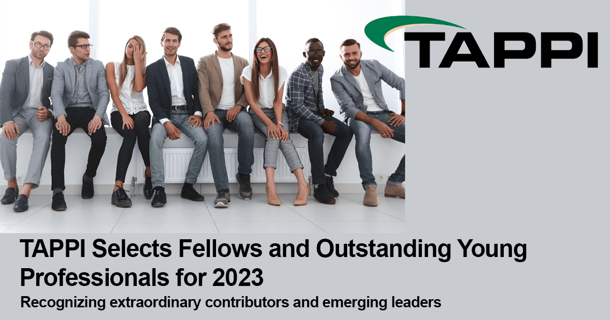 TAPPI selects Fellows and outstanding Young Professionals for 2023