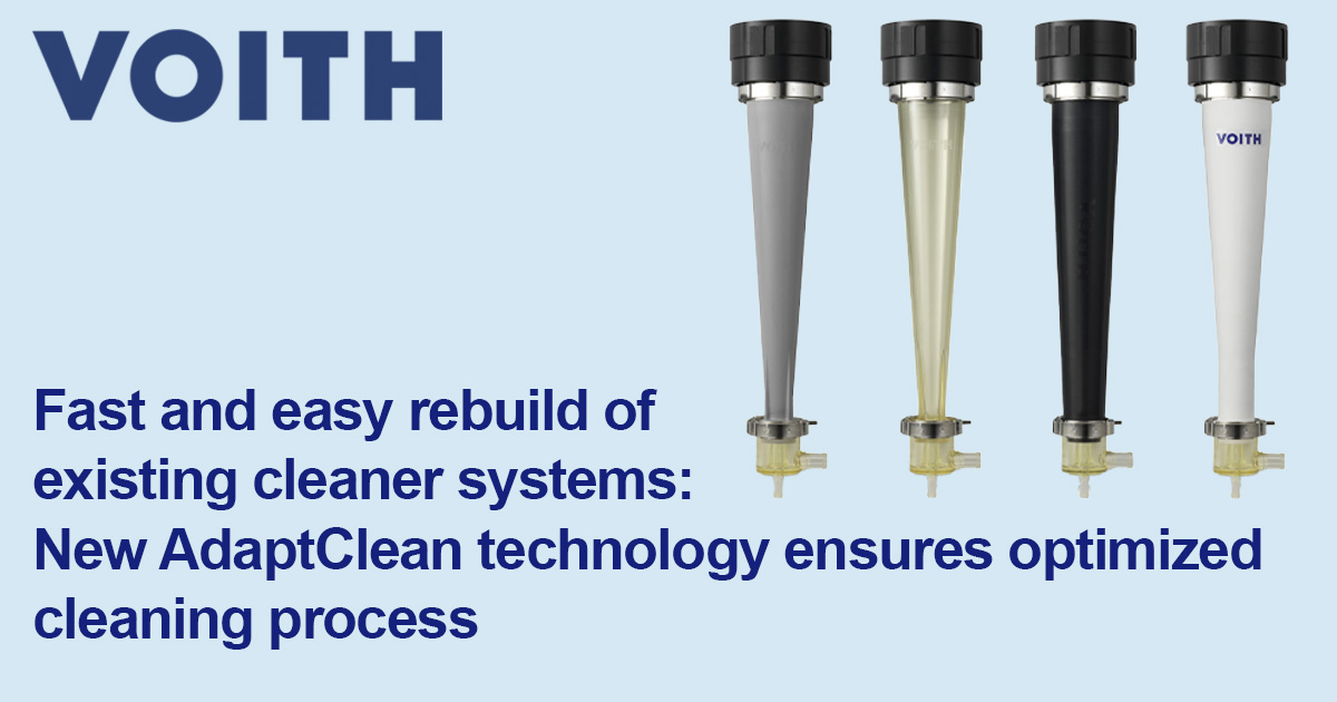 Voith fast and easy rebuild of existing cleaner systems