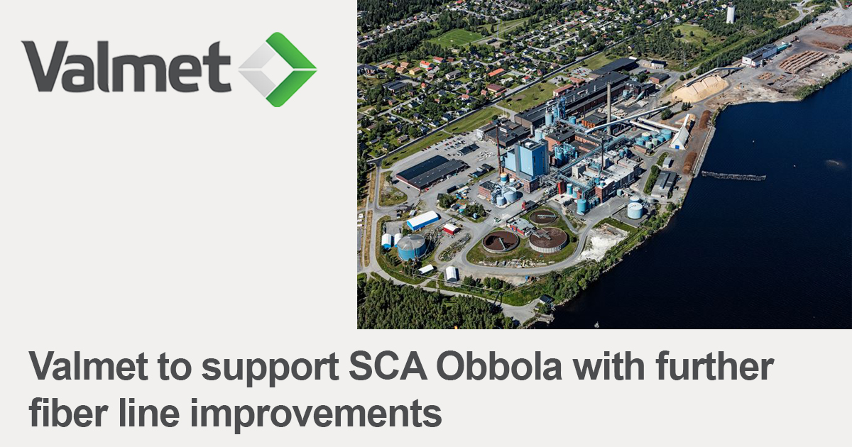 Valmet to support SCA Obbola with further fiber line improvements