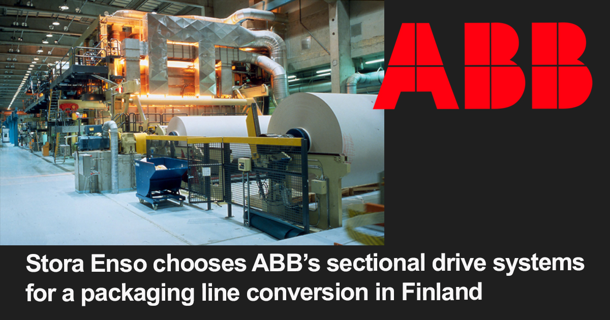Stora Enso chooses ABB’s sectional drive systems for a packaging line ...