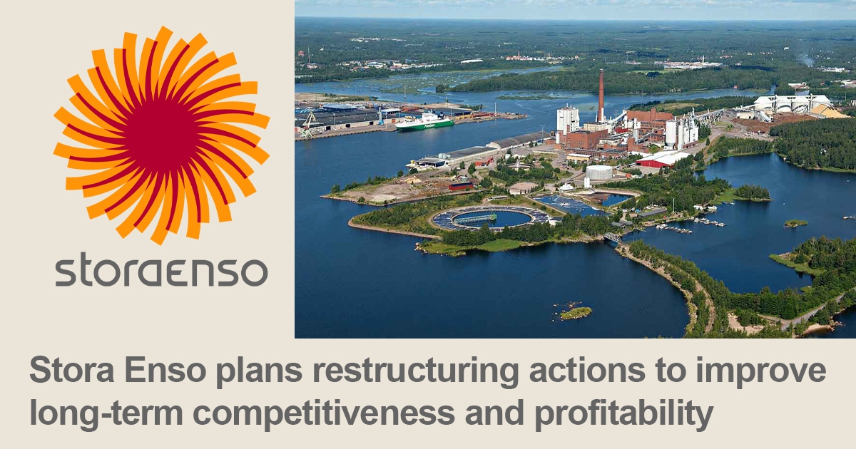 Stora Enso plans restructuring actions to improve long-term ...