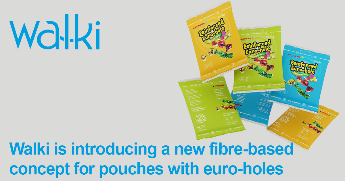 Walki introduces a new fibre-based concept for pouches with euro-holes