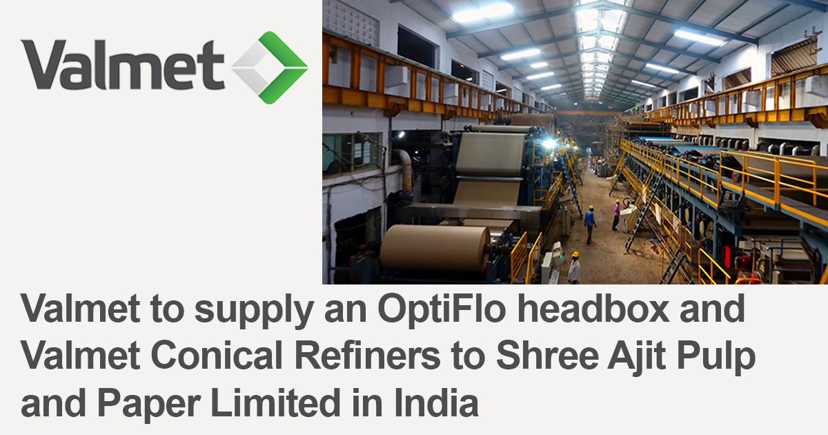 Valmet to supply an OptiFlo headbox and Valmet Conical Refiners to ...