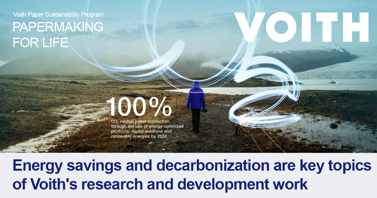 Energy savings and decarbonization are key topics of Voith’s research and development work