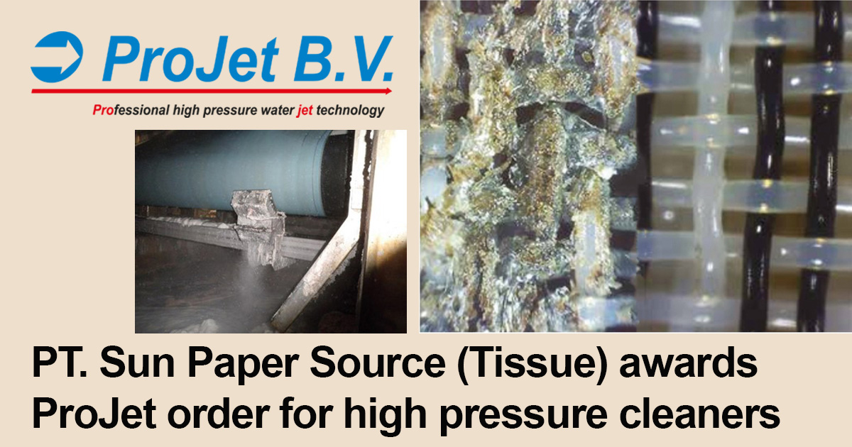 PT. Sun Paper Source (Tissue) awards ProJet order for high pressure ...