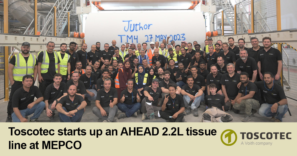 Toscotec starts up an AHEAD 2.2L tissue line at MEPCO