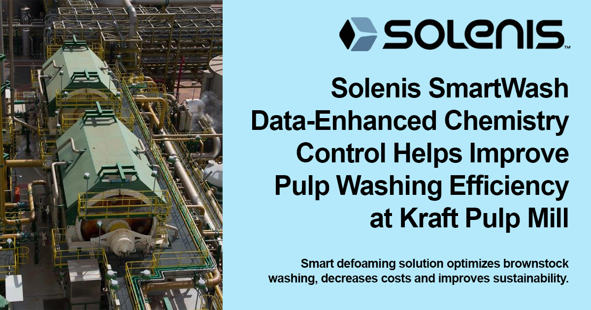 Solenis helps improve pulp washing efficiency at Kraft Pulp Mill