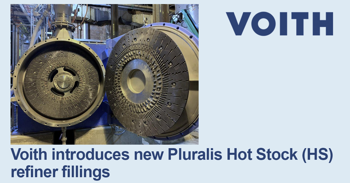 Voith introduces new Pluralis Hot Stock refiner fillings