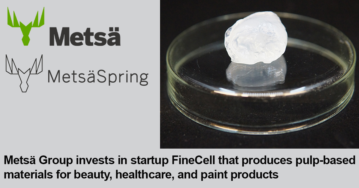Metsä Group invests in startup FineCell