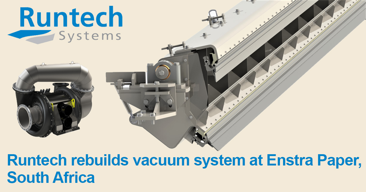 Runtech rebuilds vacuum system at Enstra Paper, South Africa