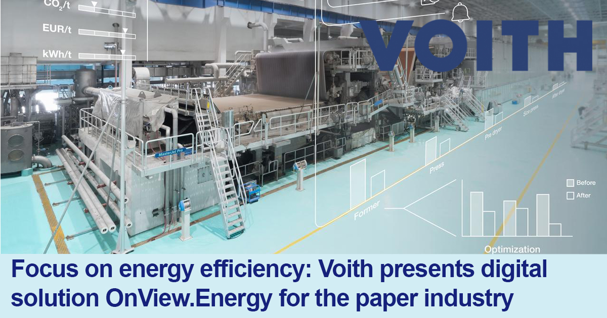 Focus on energy efficiency: Voith presents digital solution OnView ...