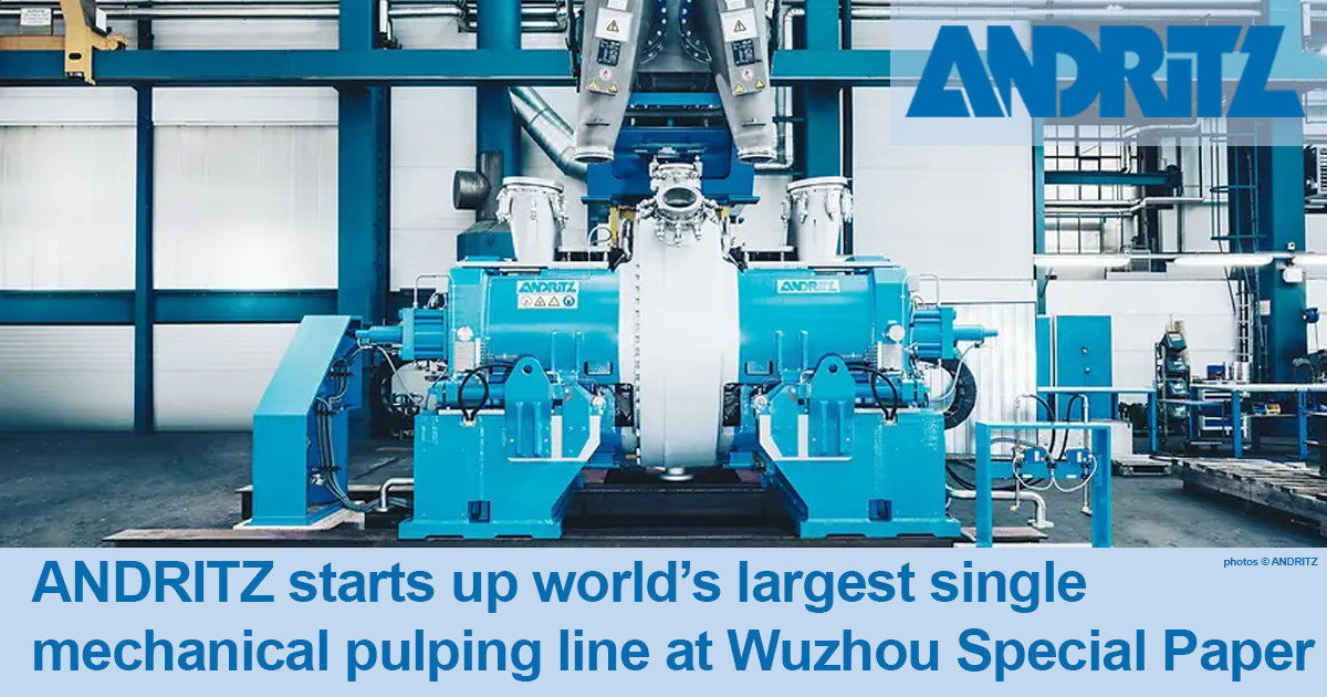 ANDRITZ starts up world’s largest single mechanical pulping line at ...