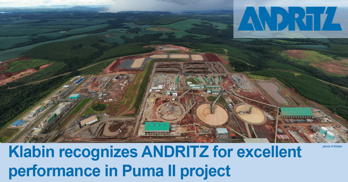 Klabin recognizes ANDRITZ for excellent performance in Puma II project