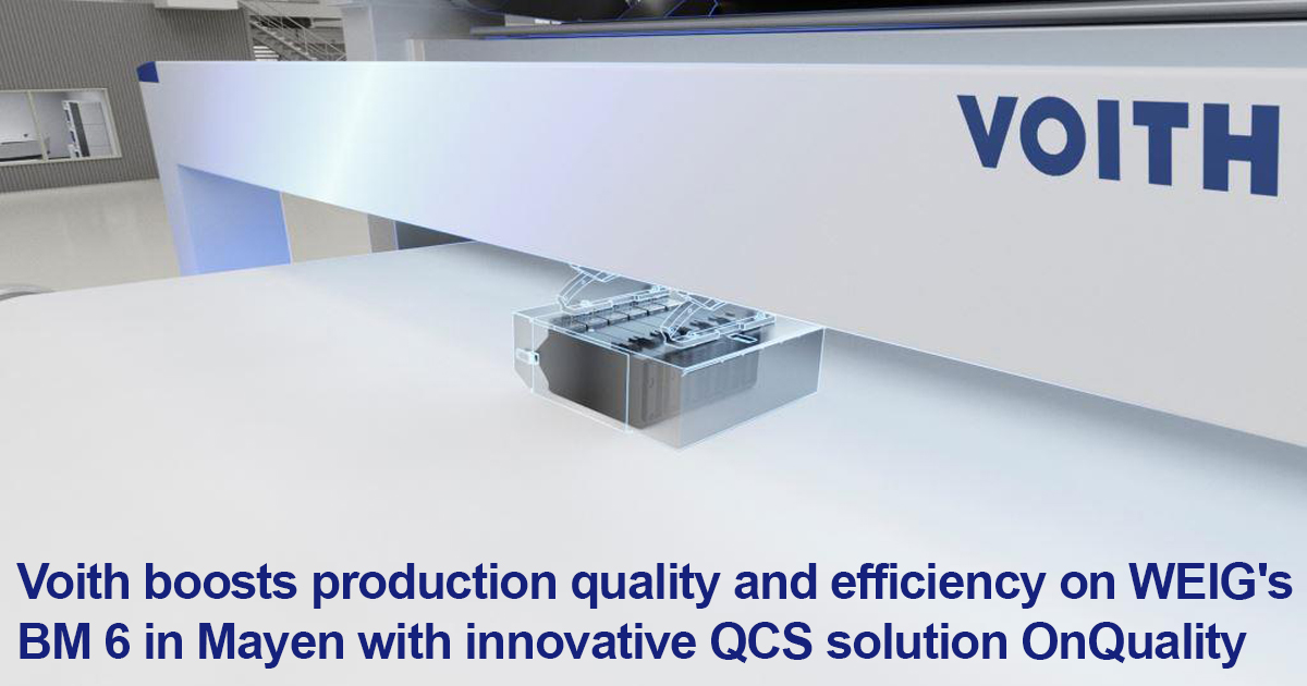 Voith QCS solution OnQuality boosts production quality and efficiency ...