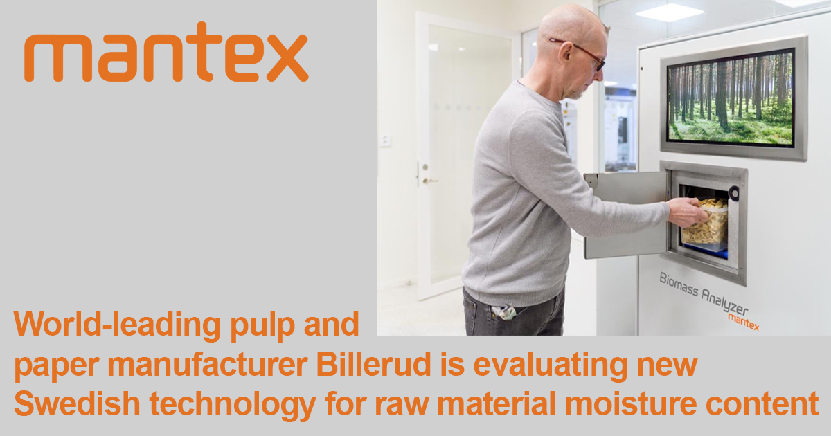 Billerud evaluating new technology for raw material moisture content ...