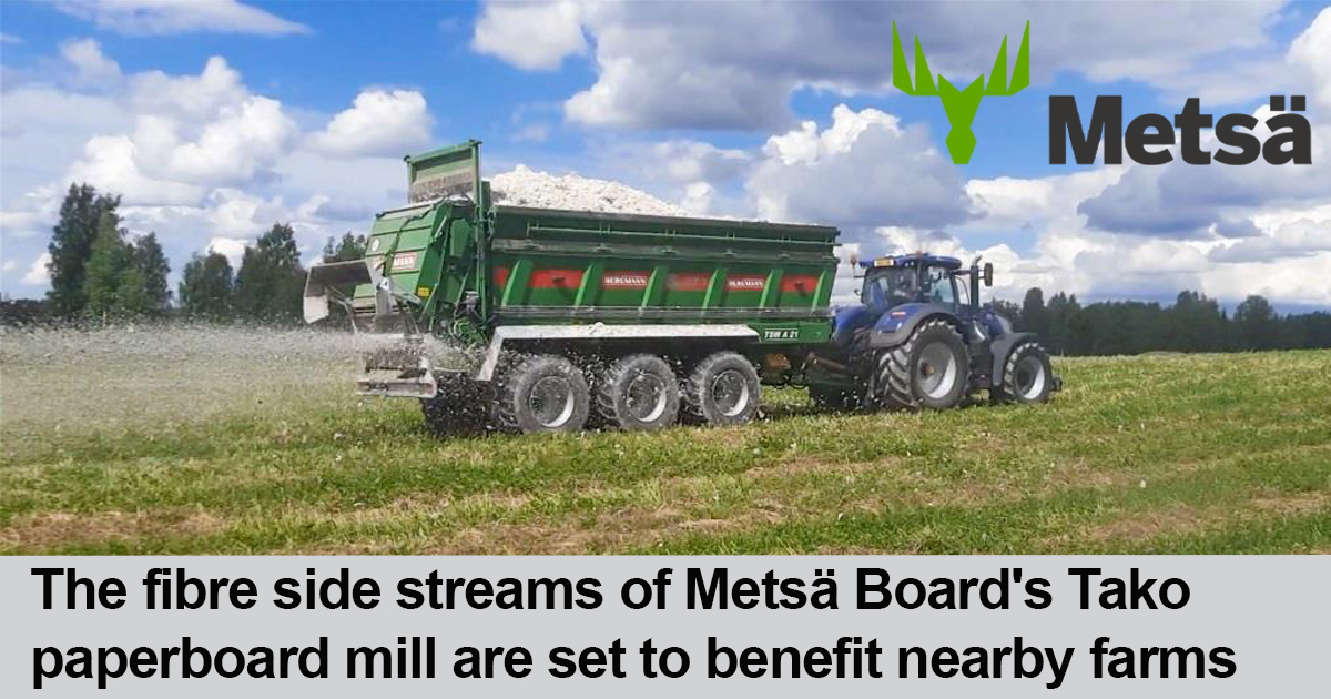 The fibre side streams of Metsä Board’s Tako paperboard mill are set to ...
