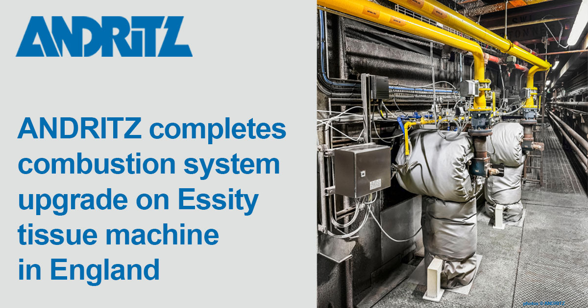 ANDRITZ completes combustion system upgrade on Essity tissue machine in ...