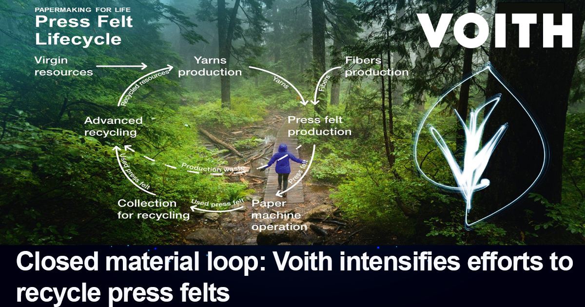 Closed material loop: Voith intensifies efforts to recycle pressfelts