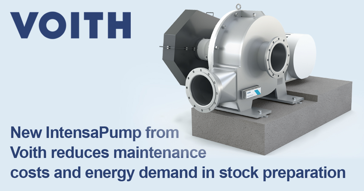 New IntensaPump from Voith reduces maintenance costs and energy demand ...