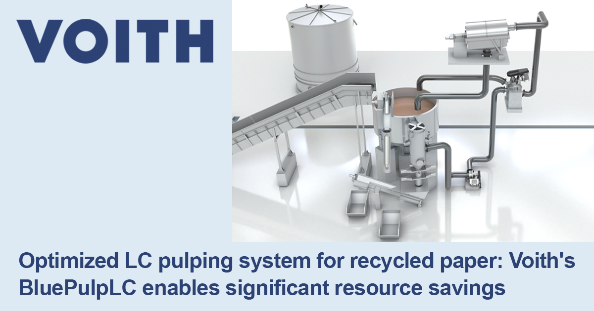 Optimized LC pulping system for recycled paper: Voith’s BluePulpLC ...