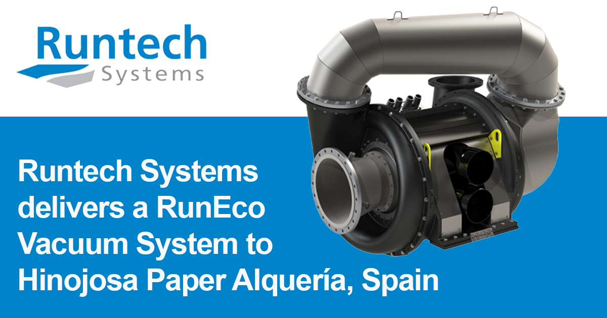 Runtech Systems delivers a RunEco Vacuum System to Hinojosa Paper