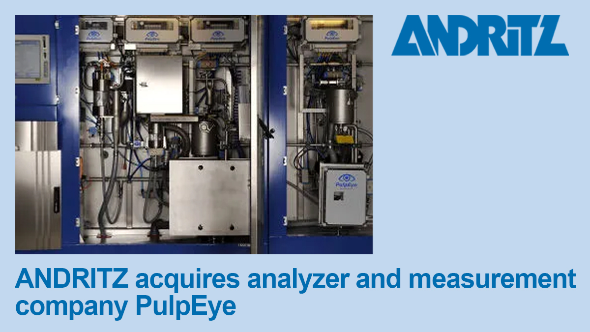 ANDRITZ acquires analyzer and measurement company PulpEye