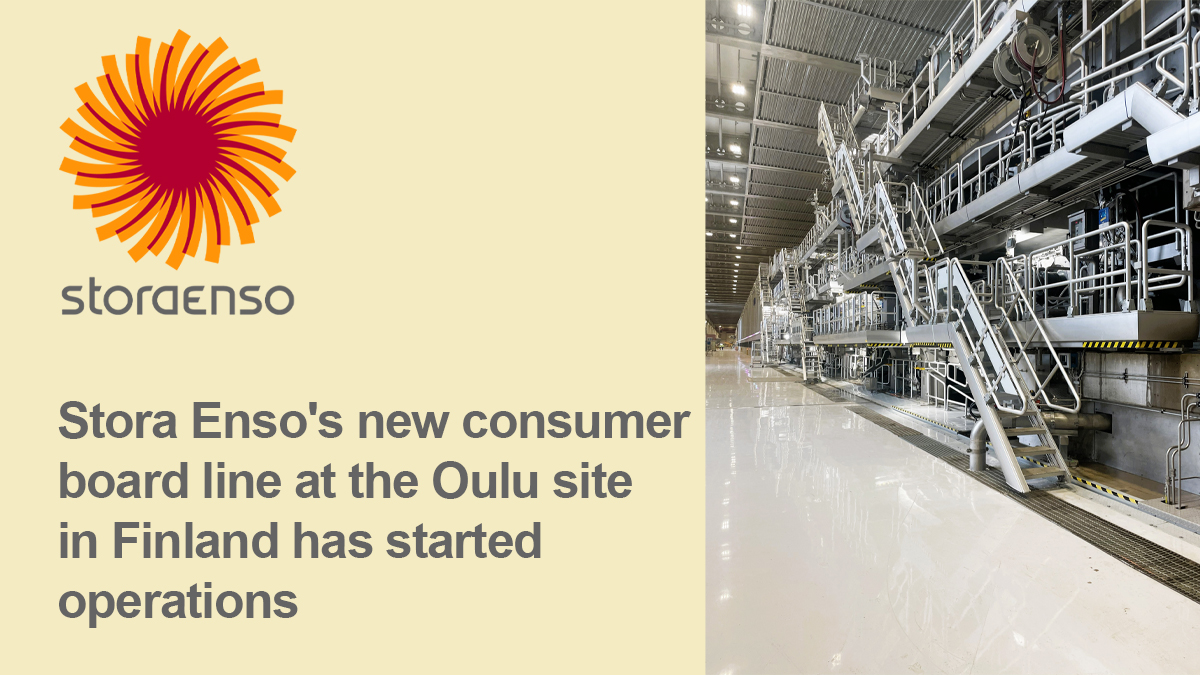 Stora Enso Launches New Packaging Board Line in Oulu